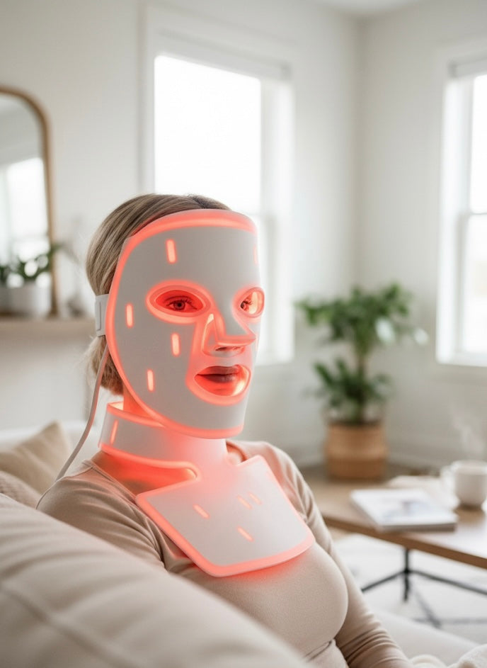 GloMask + GloNeck LED Therapy Bundle – Red Glo Labs
